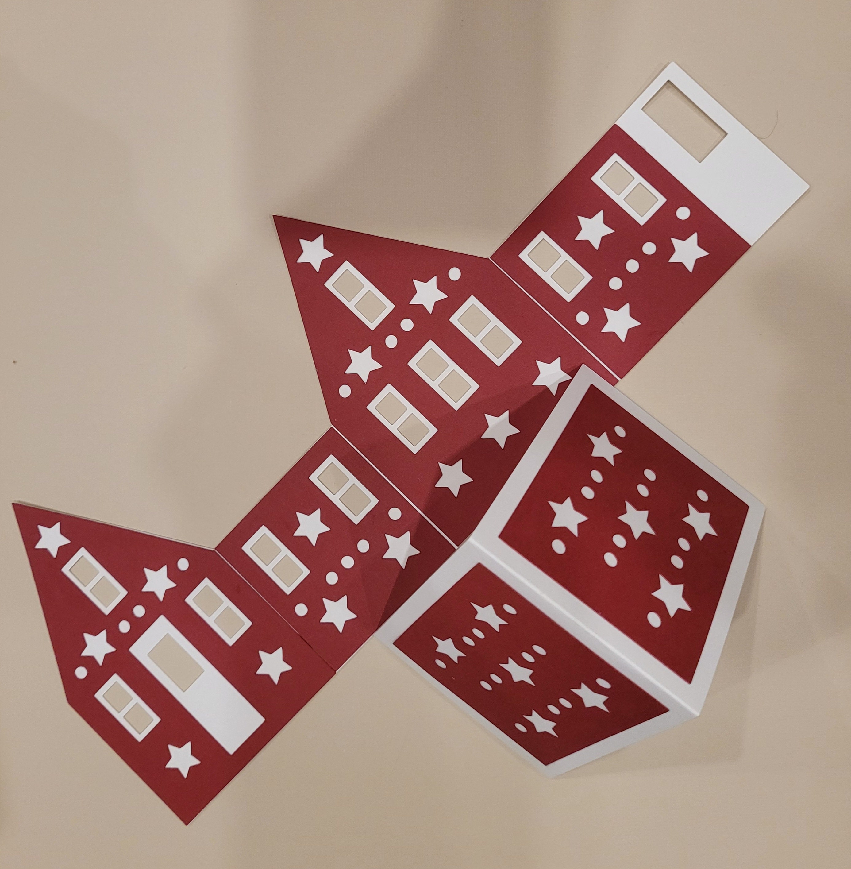 Danish Star 3D House Tealight Cover SVG, DIY Digital Cut File for ...