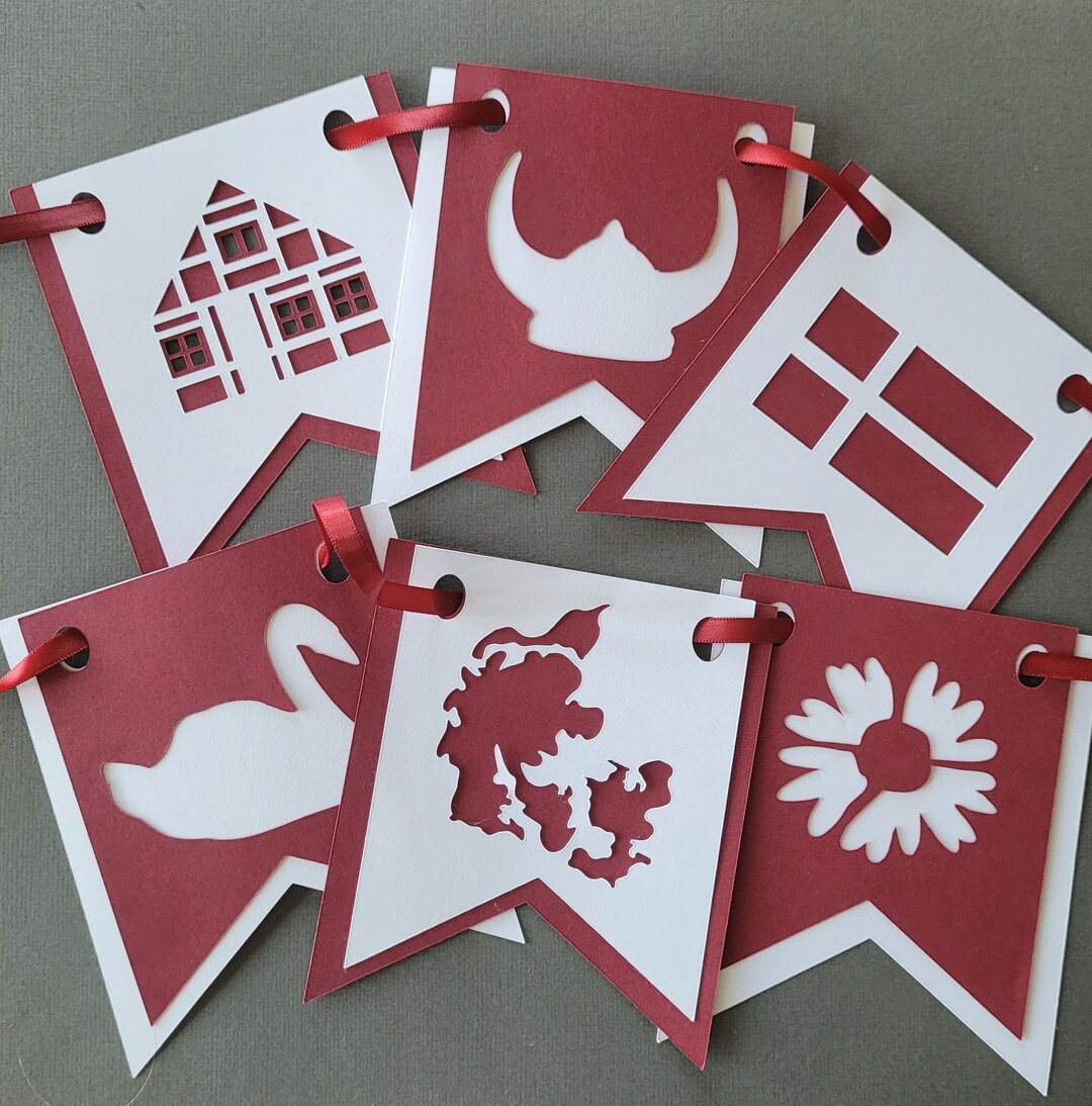 Danish Banner Svgs, Six Layered Pennant Digital Files for Cricut ...