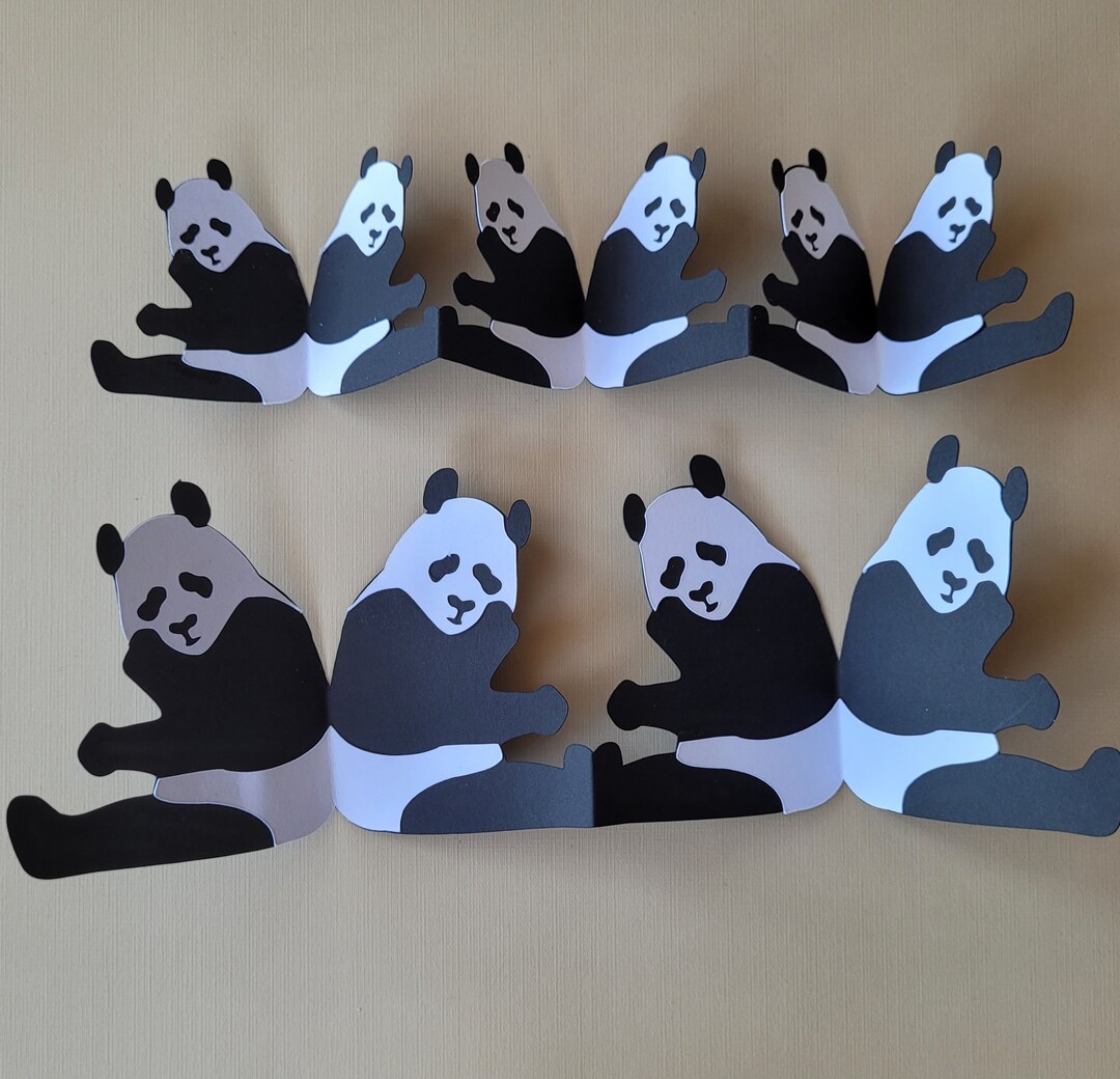 Panda Bear Paper Chains SVG, Fun Decoration Digital Cut File for Cricut ...