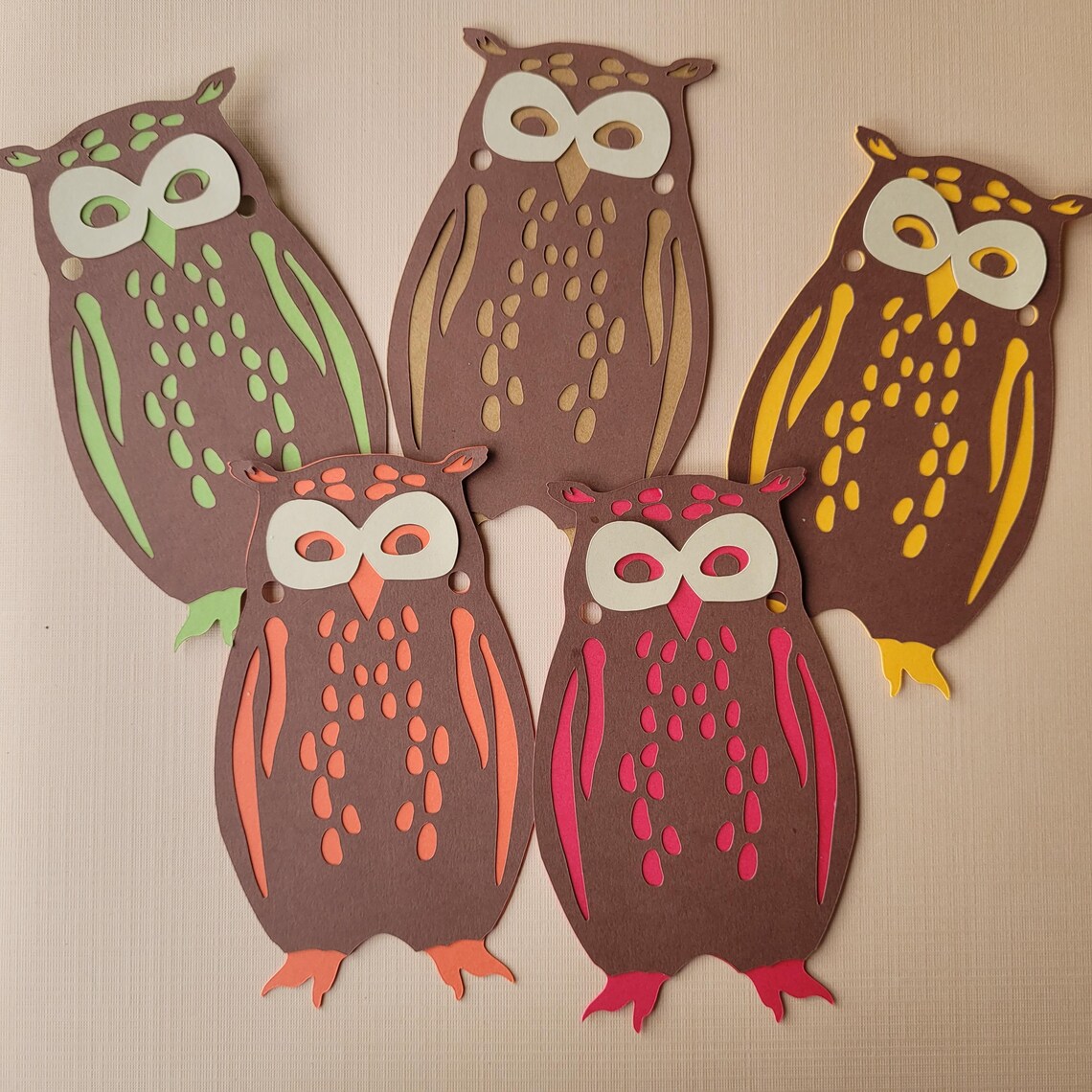 Autumn Owl Banner SVG, DIY Layered Digital Cut File - Etsy