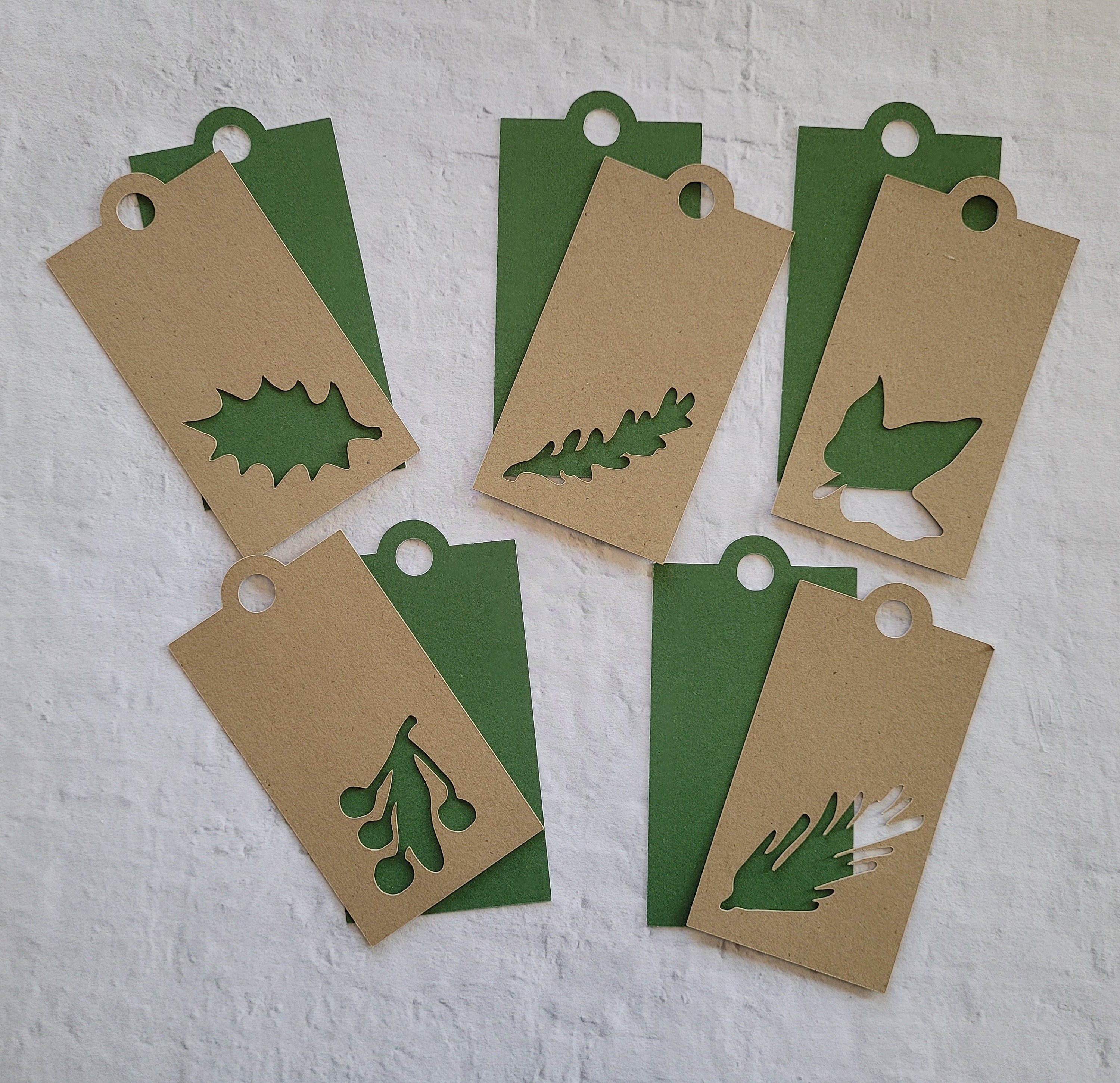 Minimalist Christmas Greenery Gift Tag Set Svgs DIY Digital - Etsy
