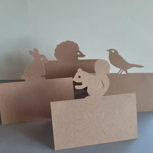 Woodland Animals Place Cards SVG Template, Digital Files for Cricut - Etsy