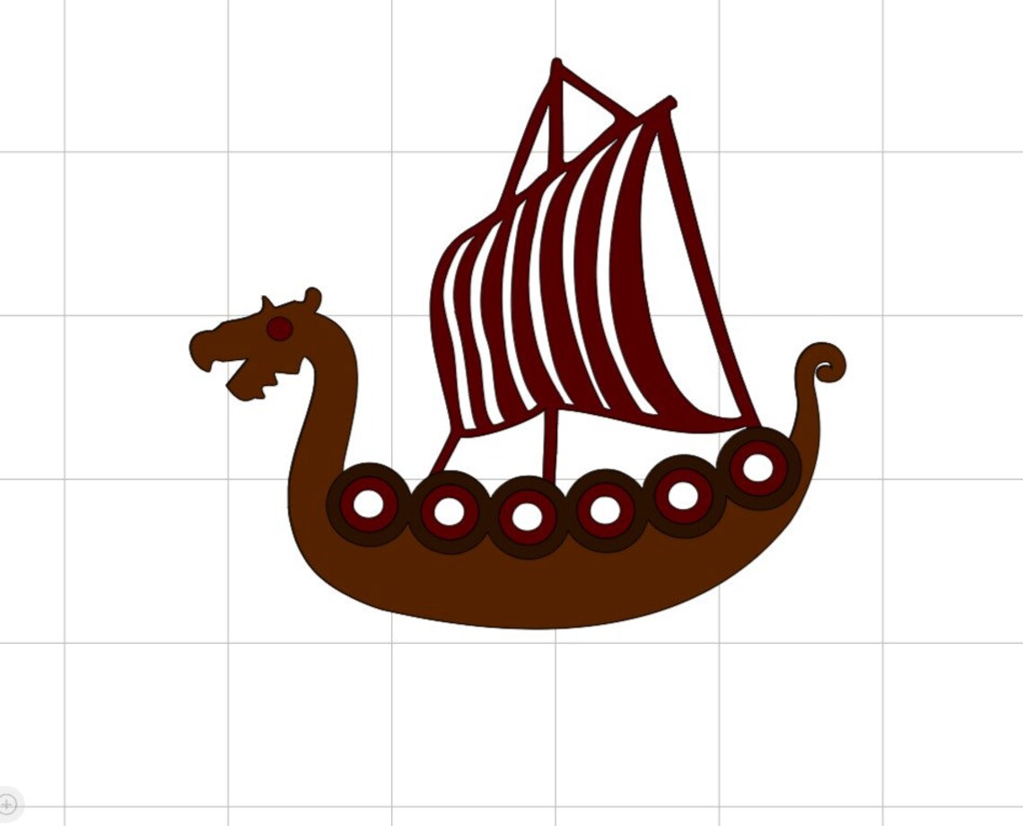 Viking Ship SVG, Layered Digital File - Etsy