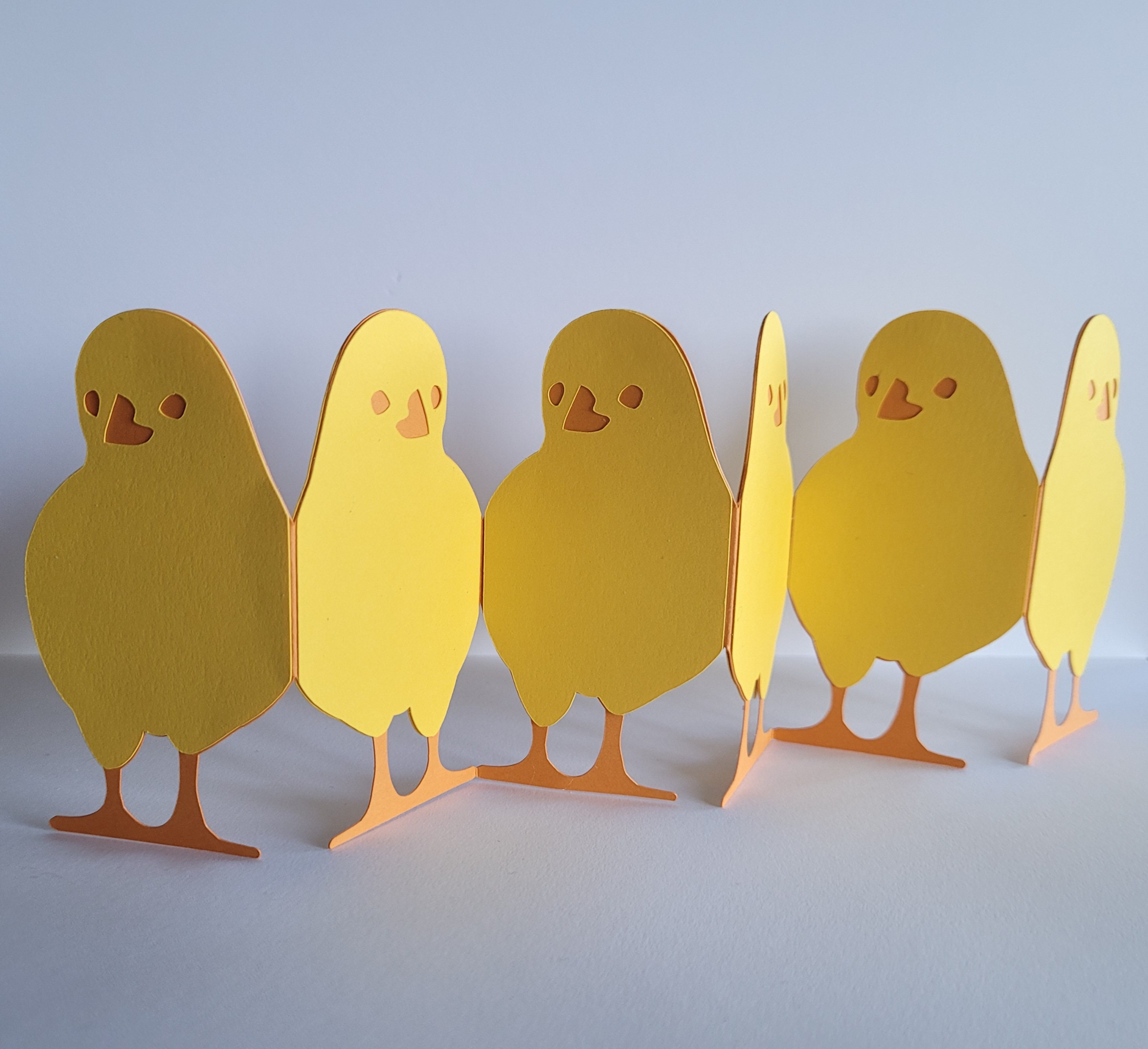Easter Chick Paper Doll Chains SVG, Easter Decoration Digital Cut File ...