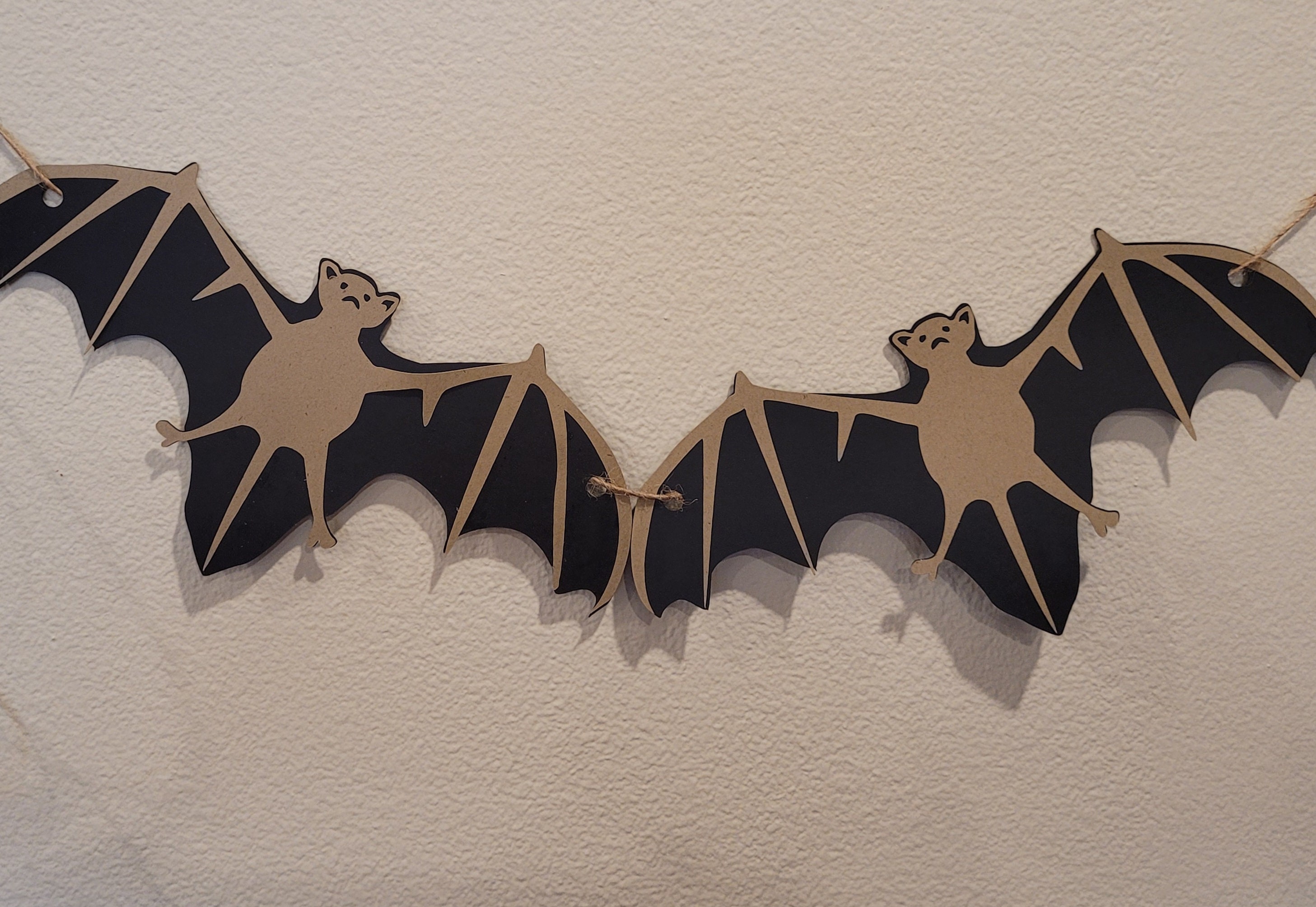 Cute Bat Banner and Cut Out Svgs, Hanging and Flying Digital Layered ...
