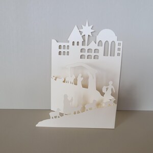 Tri Fold Christmas Nativity Card and Envelope SVG, Digital Cut File - Etsy