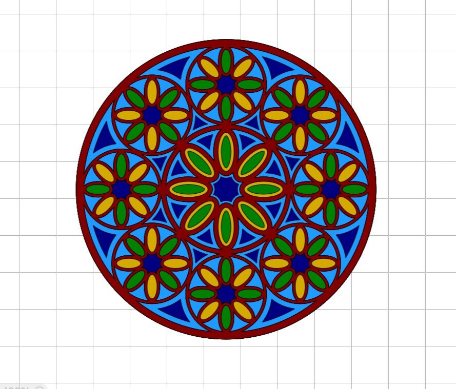 Round Flower Mandala SVG, Five Layered Digital Cut File for Cricut ...