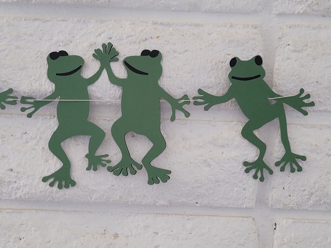 Dancing Frog Banner SVG, Digital Two Layers for Cricut Cutting Machine ...
