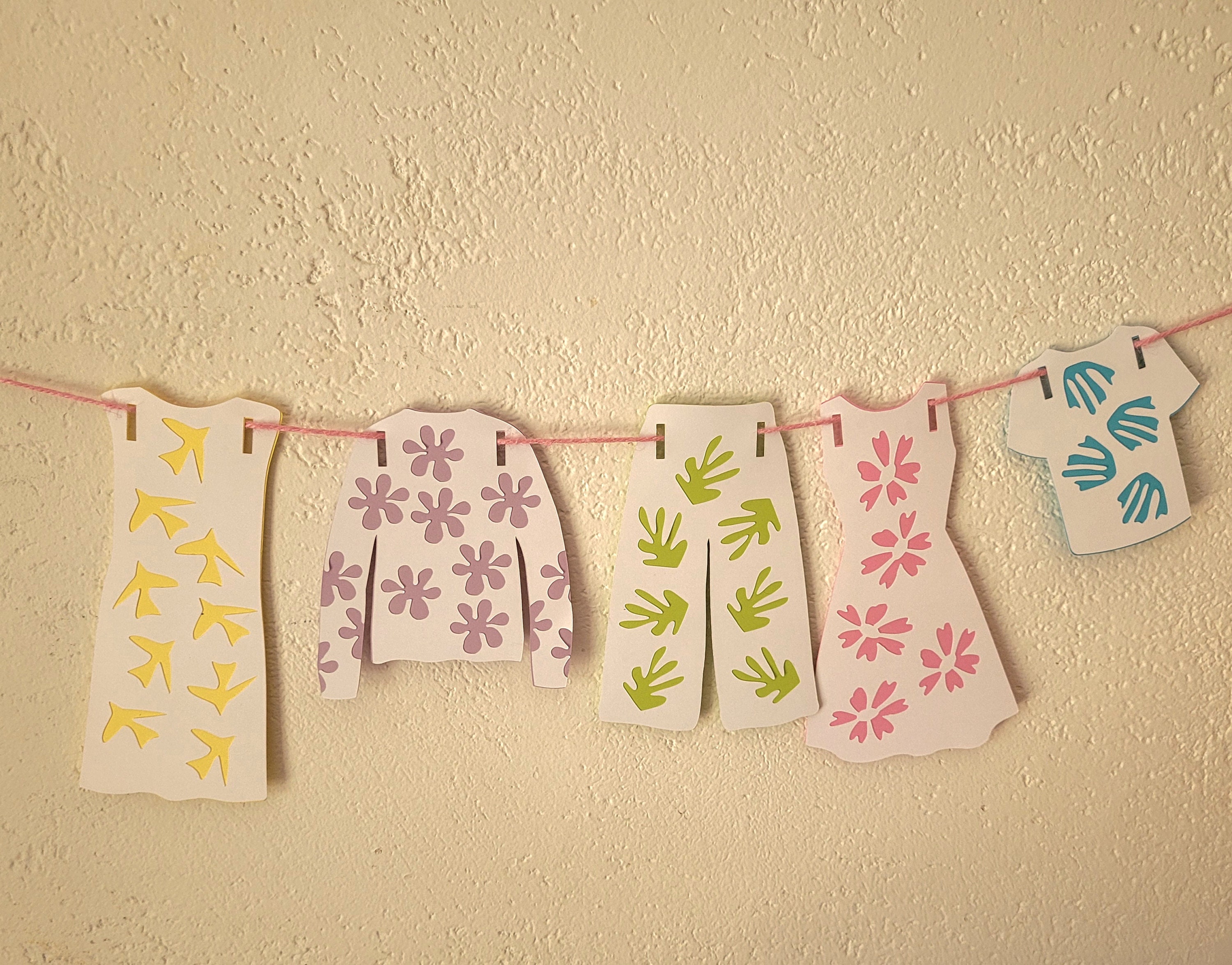 Danish Pastel Clothes Line Banner SVG DIY 5 Two Layered - Etsy