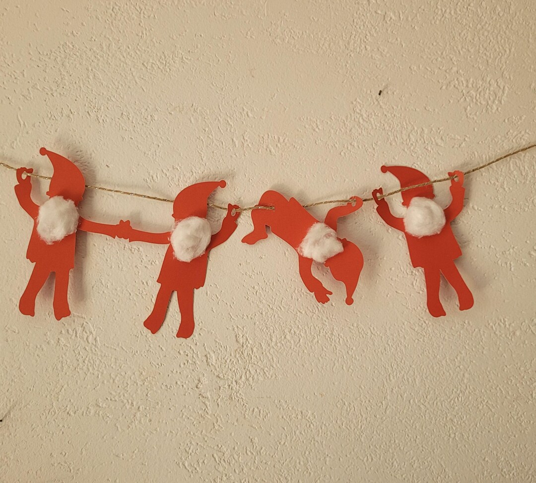 Hanging Nisse Banner SVG, DIY Scandinavian Elf, Tomte or Gnome Digital ...