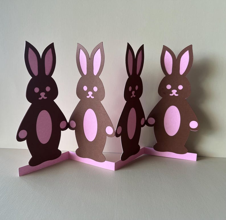 Easter Lace Bunny Paper Chains SVG, Digital Cut File for Cricut Machine ...