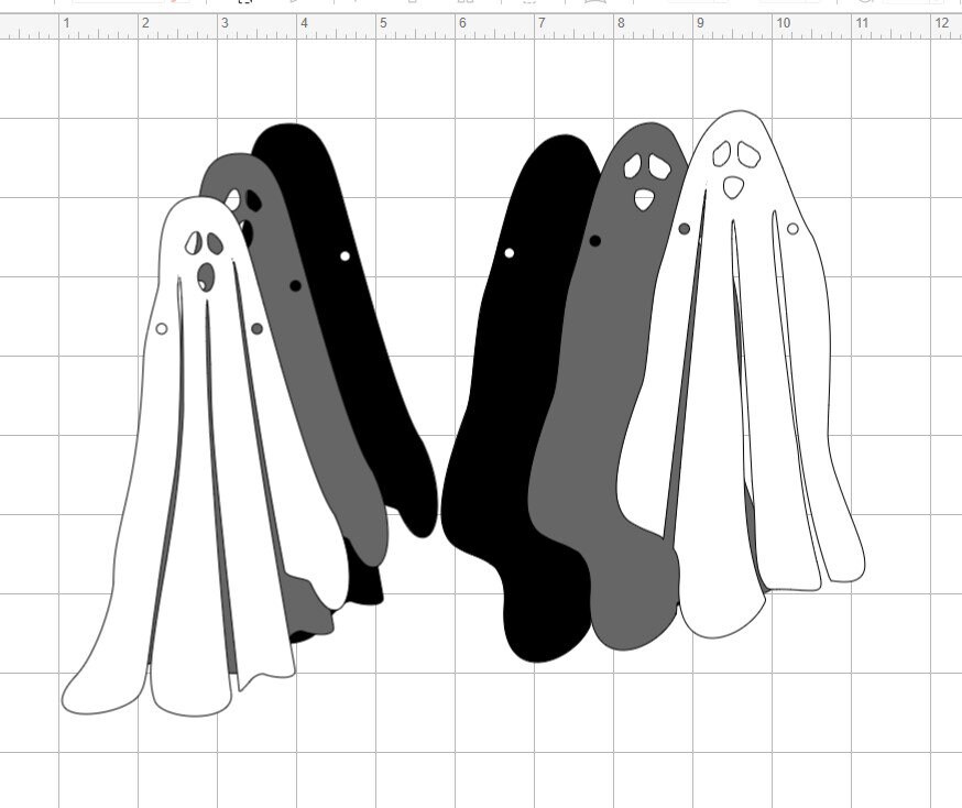 Sheet Ghost Banner or Cut Outs Svgs, Layered Digital Images for Cricut ...