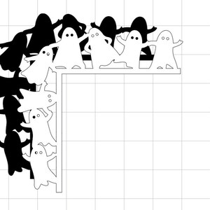 Silly Ghost Door Corner Set Svgs, Digital Cut Files - Etsy