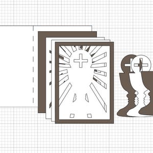 First Holy Communion Card A6 and Envelope SVG, Digital Card for Cricut ...