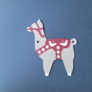 Scandinavian Dala Llama Banner and Cut Out Svgs, Layered Digital Files ...