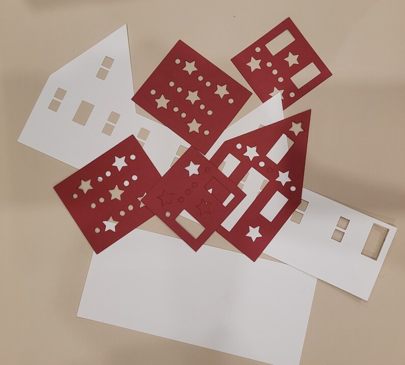 Danish Star 3D House Tealight Cover SVG, DIY Digital Cut File for ...