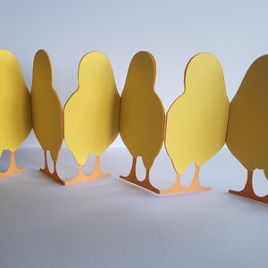 Easter Chick Paper Doll Chains SVG, Easter Decoration Digital Cut File ...