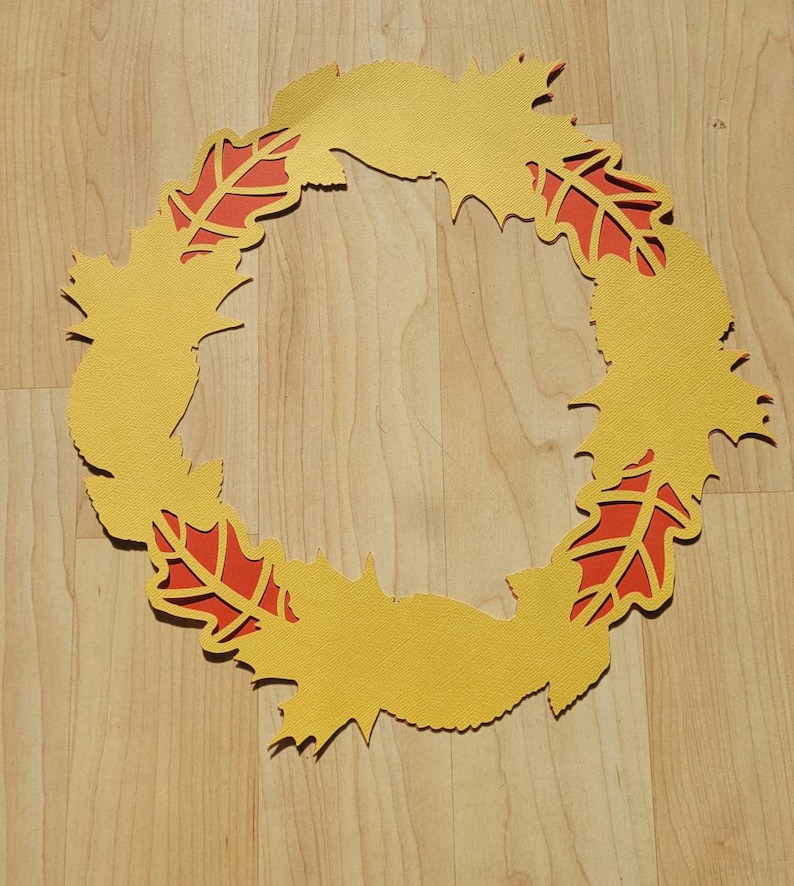 Fall Leaves Wreath SVG, Five Digital File - Etsy