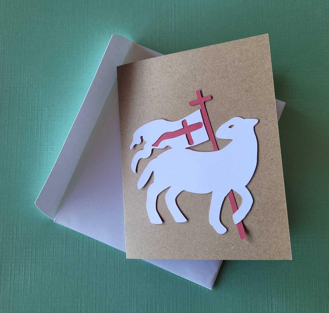 Easter Lamb of God Layered SVG Image, Card and Envelope File for Cricut ...