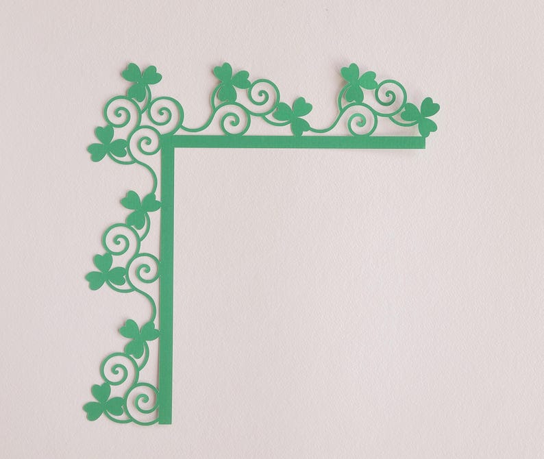 St. Patrick's Day Shamrock Door Corner SVG, Digital Cut File - Etsy