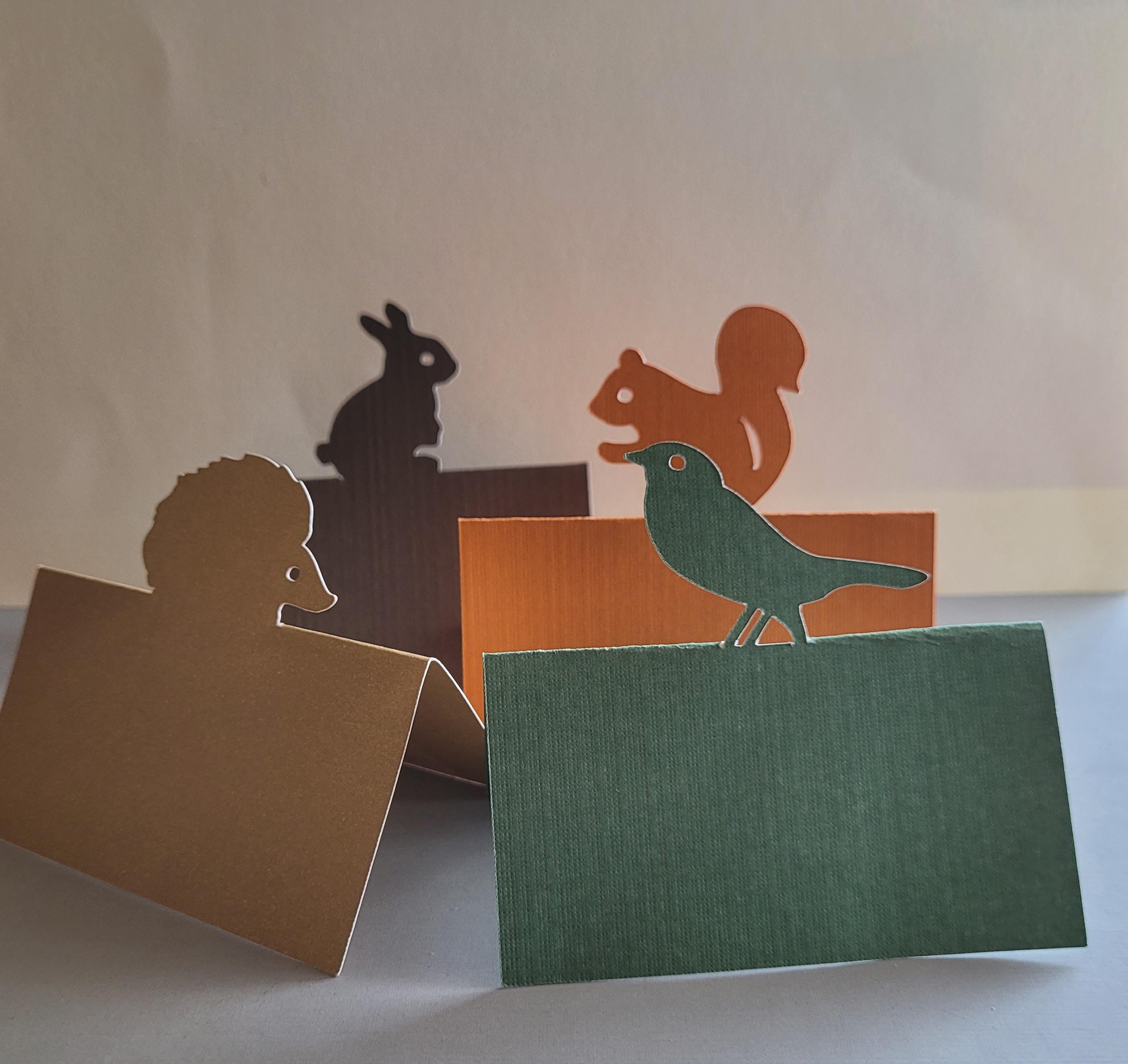 Woodland Animals Place Cards SVG Template, Digital Files for Cricut - Etsy