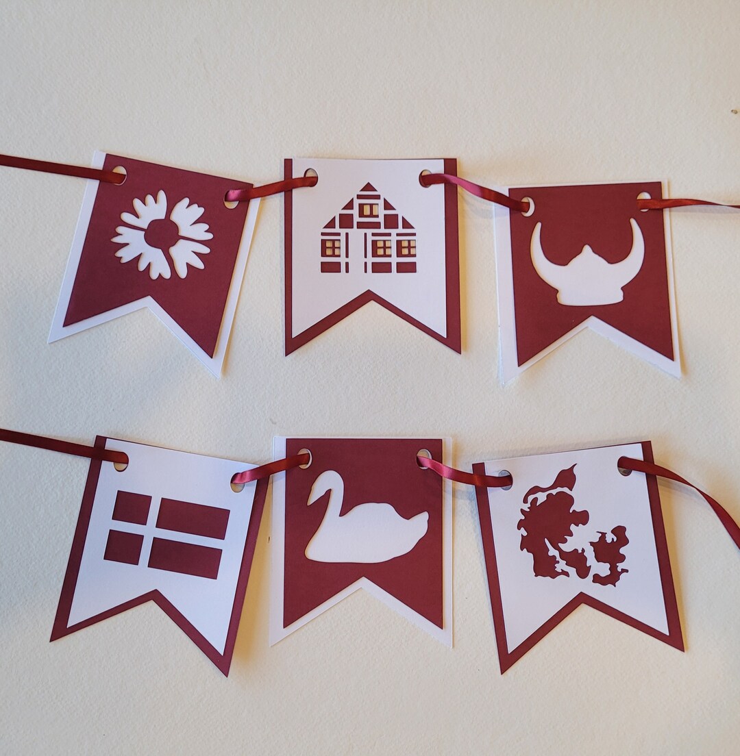 Danish Banner Svgs, Six Layered Pennant Digital Files for Cricut ...