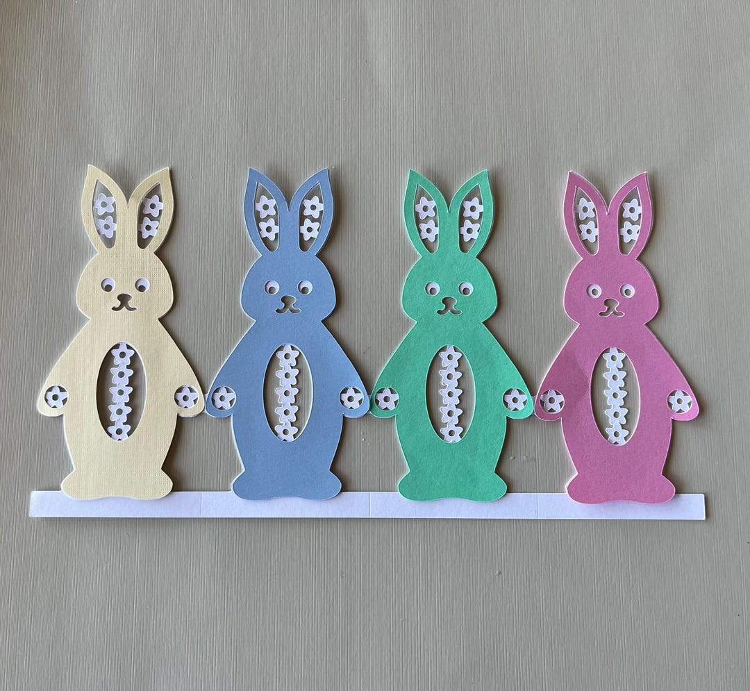Easter Lace Bunny Paper Chains SVG, Digital Cut File for Cricut Machine ...
