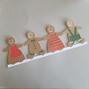 Iced Gingerbread Paper Chains SVG, DIY Christmas Digital Cut Files - Etsy