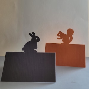 Woodland Animals Place Cards SVG Template, Digital Files for Cricut - Etsy