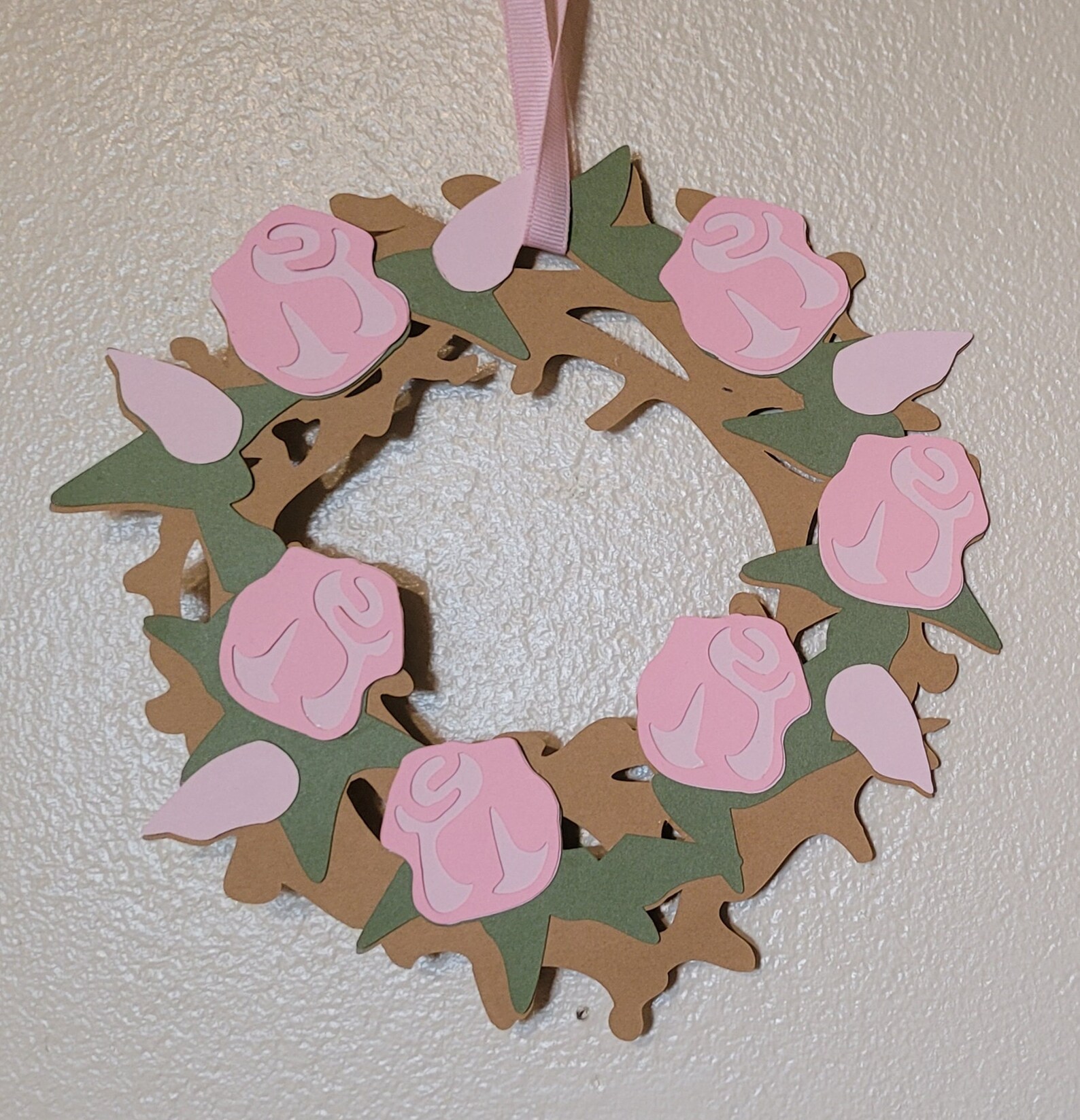 Boho Grapevine and Rose Wreath SVG DIY Layered Digital File - Etsy