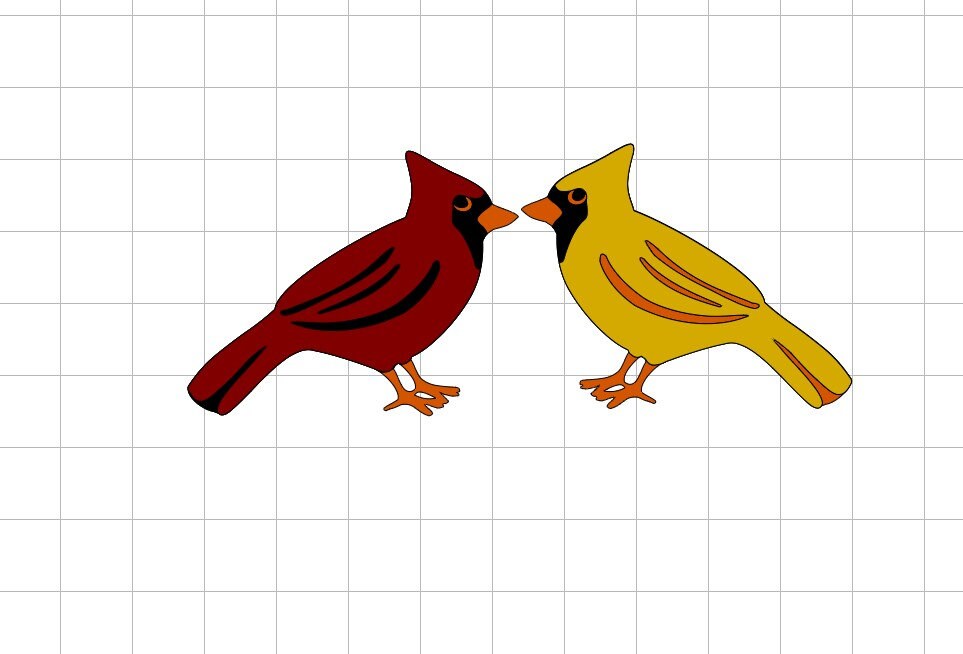 Cardinals Ornament and Cut Out SVG, DIY Cricut Digital Layered Image - Etsy