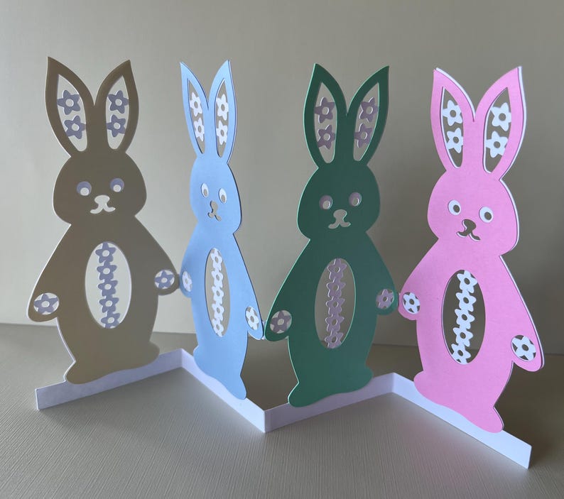 Easter Lace Bunny Paper Chains SVG, Digital Cut File for Cricut Machine ...