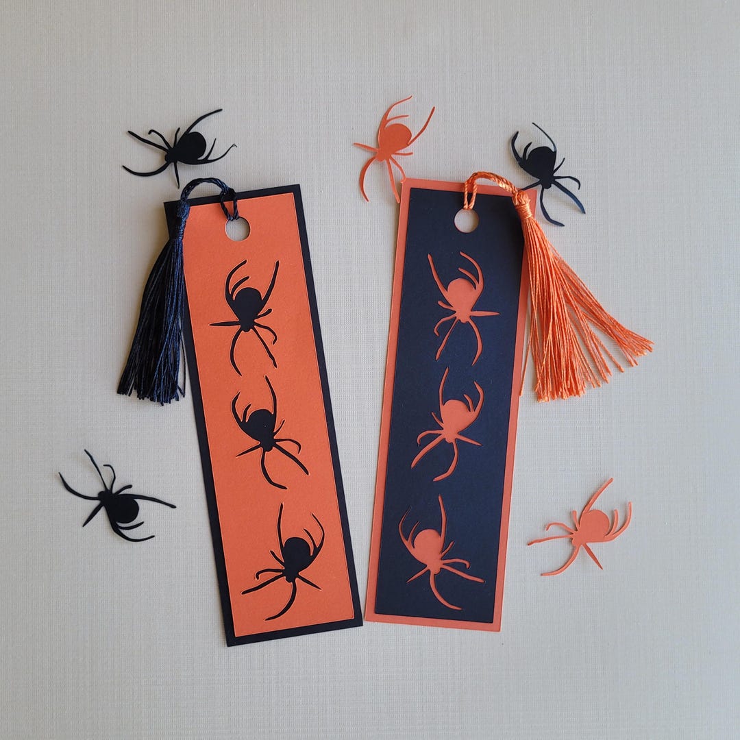 Halloween Spider Bookmark SVG, Two Layered Digital Cut File - Etsy