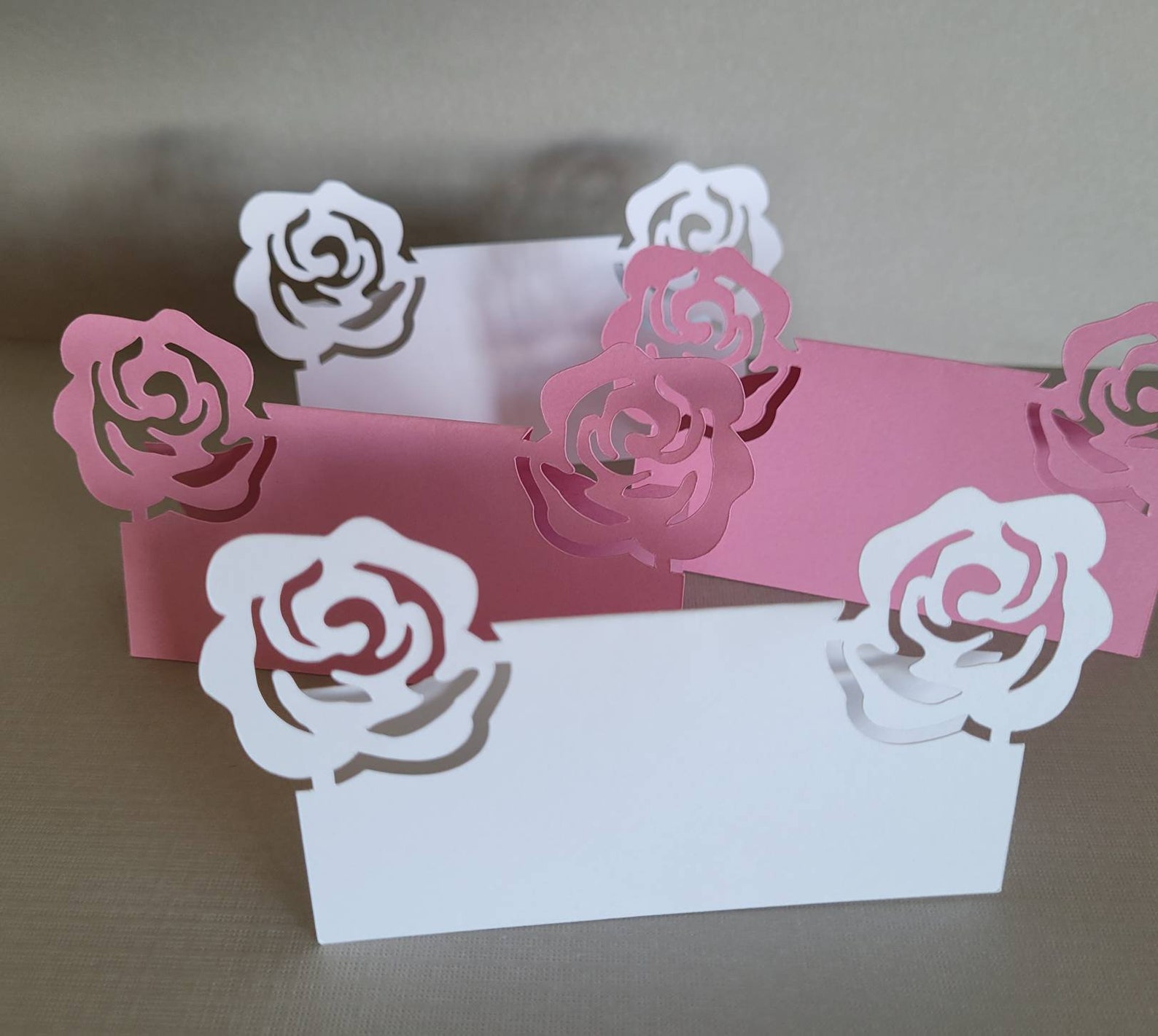 Rose Wedding Place Card SVG Template Digital File for Cricut - Etsy