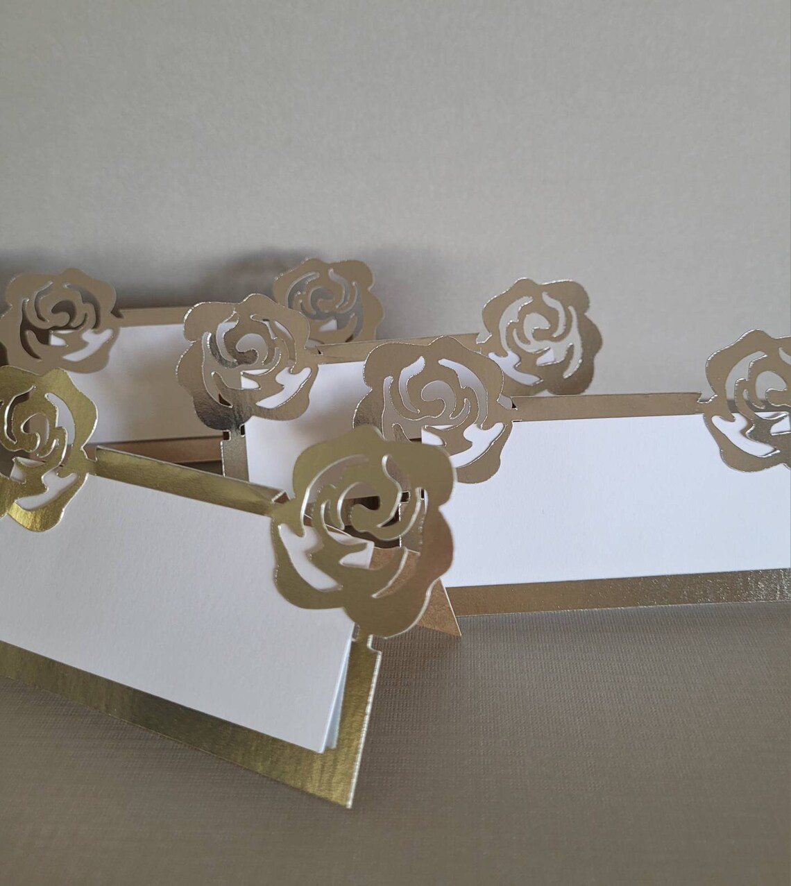 Rose Wedding Place Card SVG Template Digital File for Cricut - Etsy