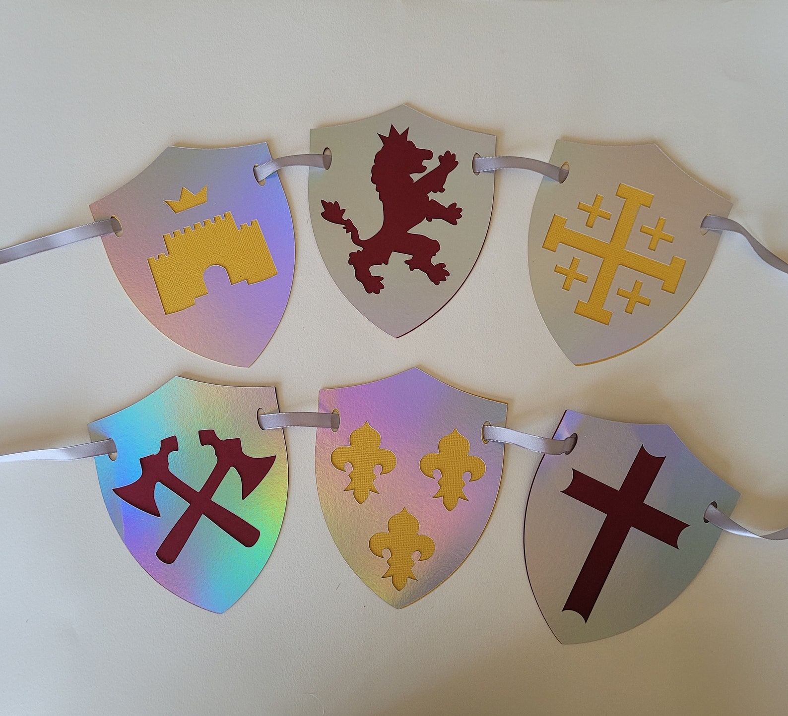 Knights Shield Banner SVG, DIY Two Layered Digital Files - Etsy UK