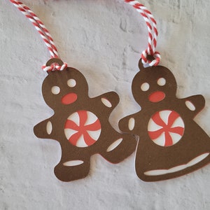 Gingerbread DIY Christmas Gift Tag Set for Cricut Svgs, Digital Cutting ...