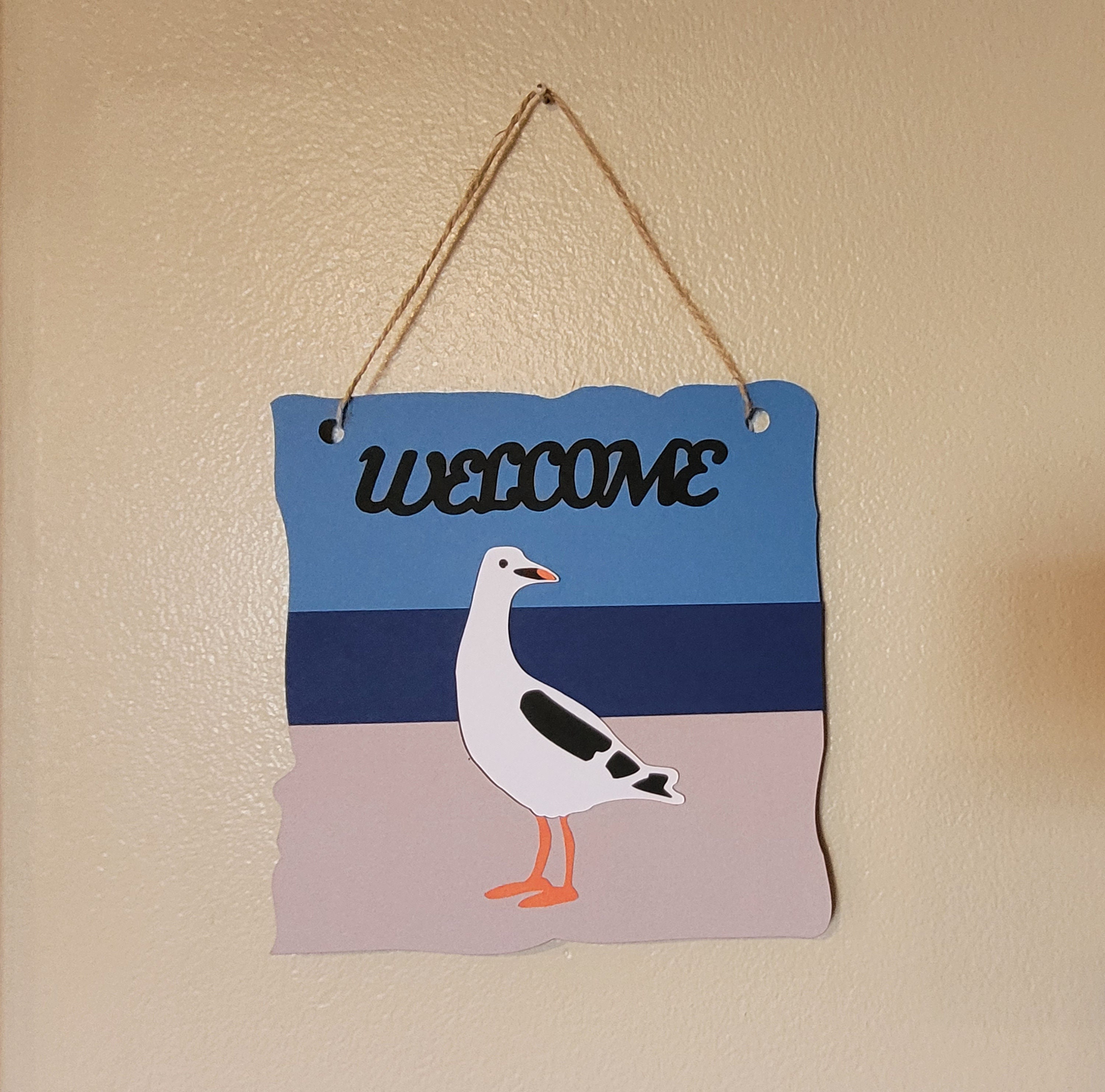 Seagull Welcome Sign SVG, DIY 6 Layered Digital File - Etsy