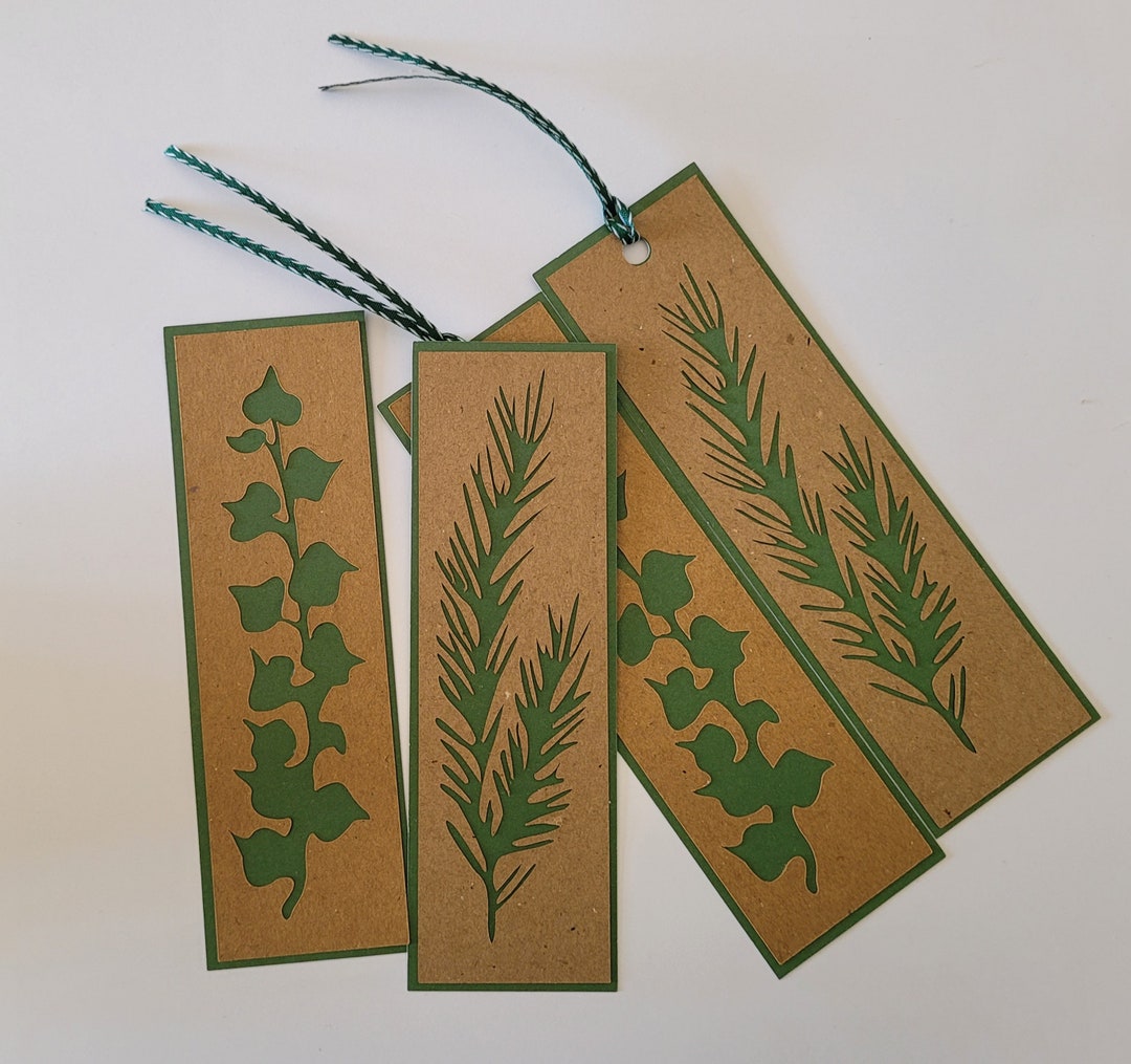 Boho Greenery Bookmark Svgs, DIY Digital Cut Files - Etsy