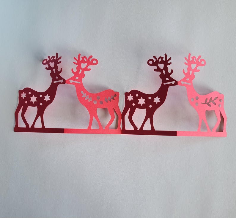 Scandinavian Reindeer Paper Chain SVG, Digital Cut File for Cricut - Etsy