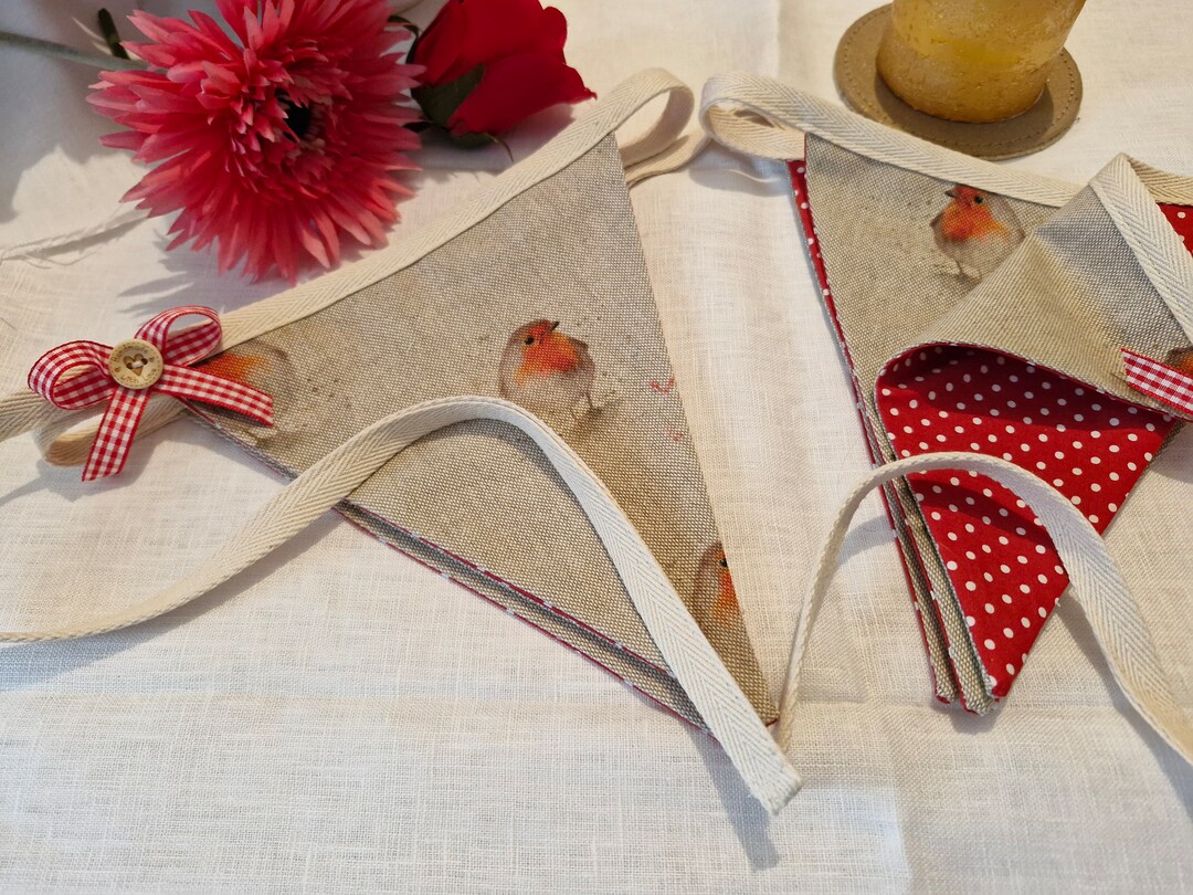 Beautiful Robin Bunting, Garland, Flags - Etsy UK