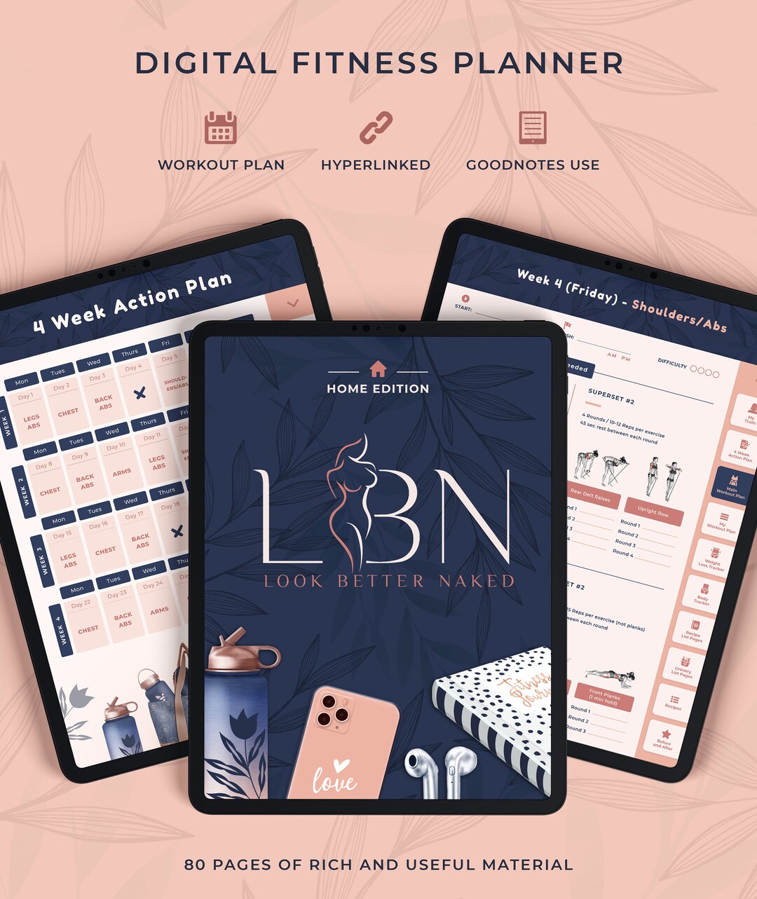 2025 Digital FITNESS PLANNER | Workout Planner and Weight Loss Tracker ...