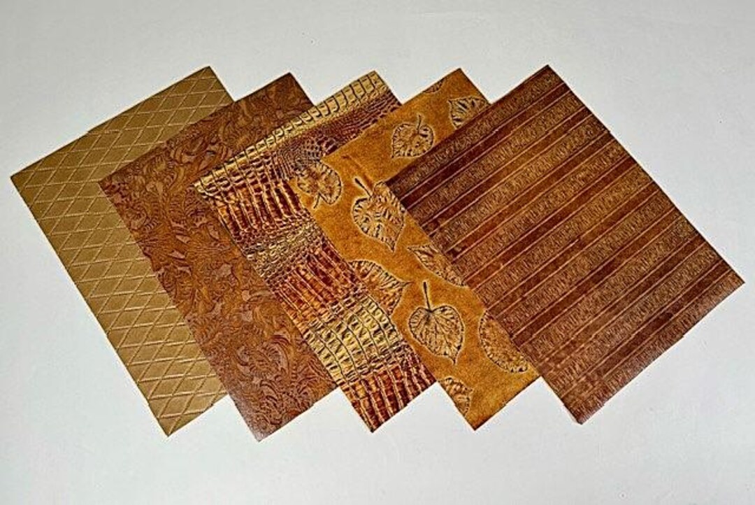 Lodge Collection, Embossed Big Scraps of Beautiful Italian Leather, 12 ...