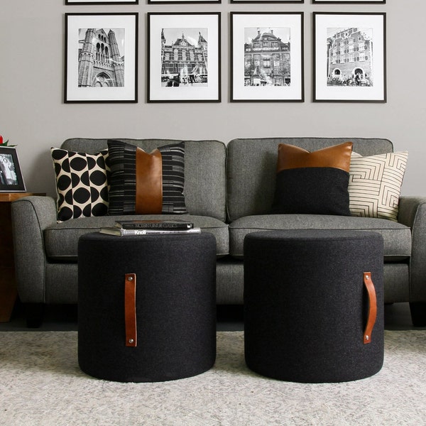 Round Ottoman - Etsy