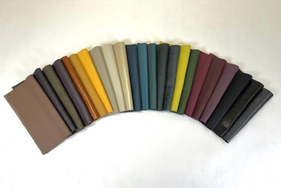 Big Square Scraps of Beautiful Italian Leather (approx. 12" X 12 ...