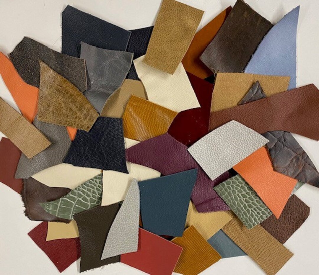 Multi Color Italian Leather VERY SMALL Scraps by the LB | Perfect for ...