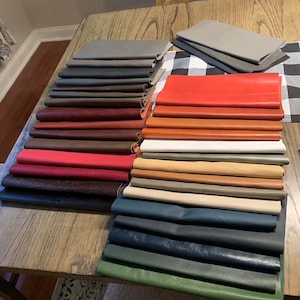 Big Square Scraps of Beautiful Italian Leather (approx. 12" X 12 ...