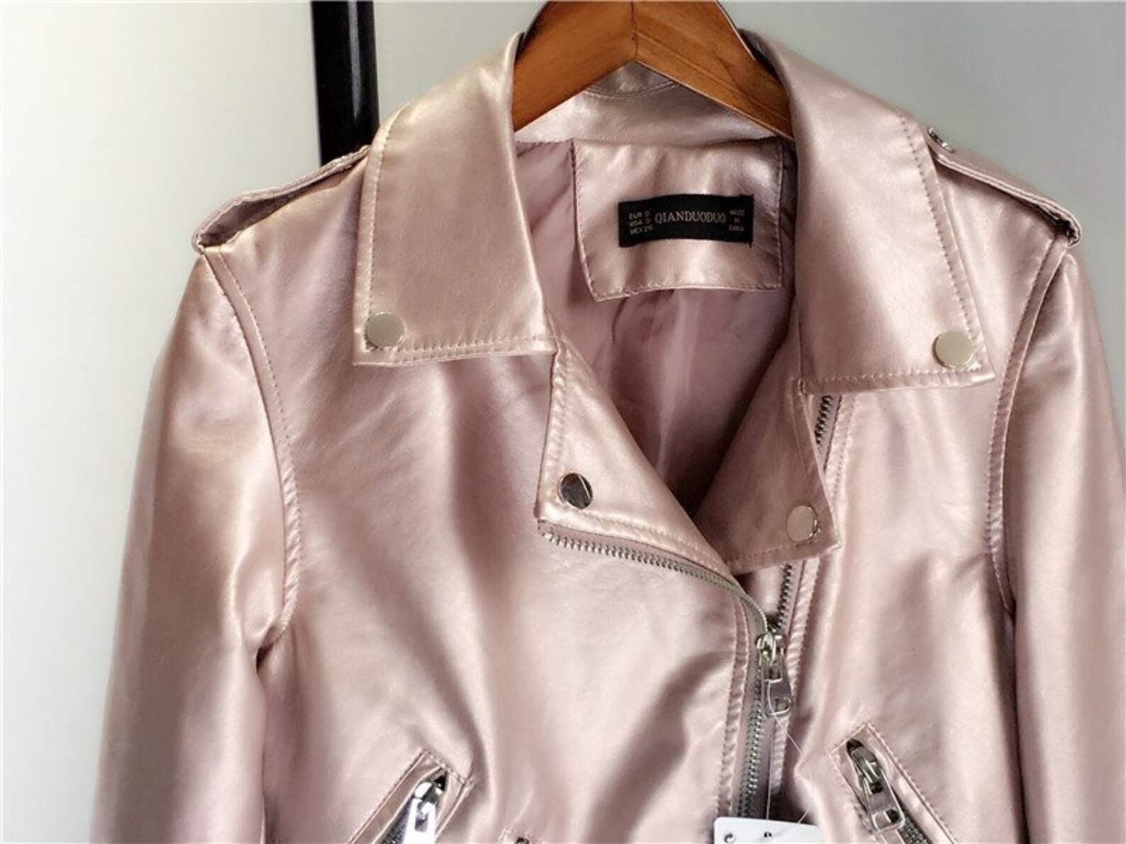 Metallic Bikers Jacket in Streetwear Vintage Style PU Leather - Etsy