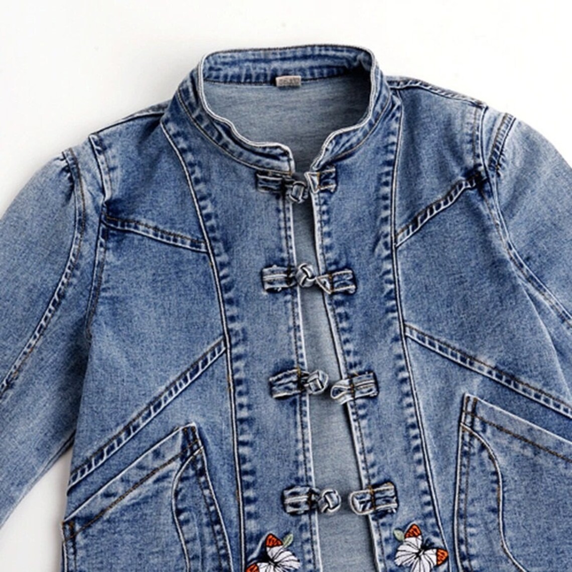 Butterfly Denim Jacket Lightweight Vintage Look in Sizes 6 - Etsy