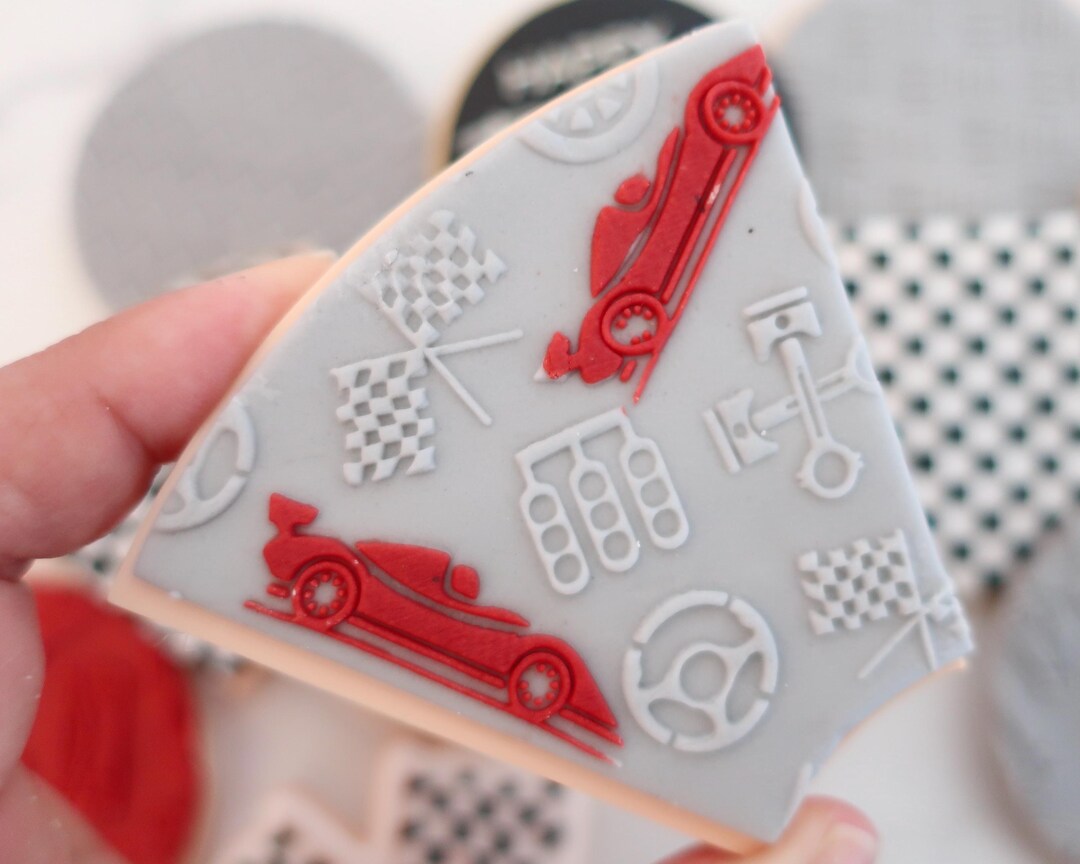 Racing Icons Fondant Embosser Texture Tile: Cars, Cupcakes & Cookies ...